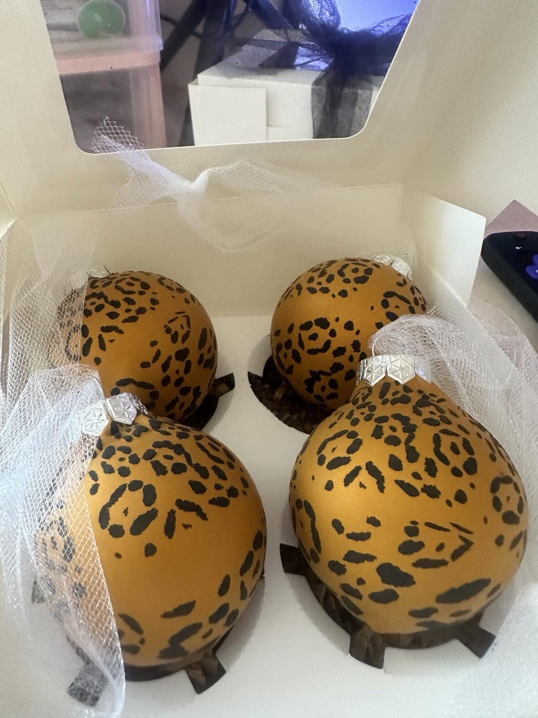 Cheetah Ornaments,cheetah Print Ball Ornaments, Cheetah Balls,zoo ...