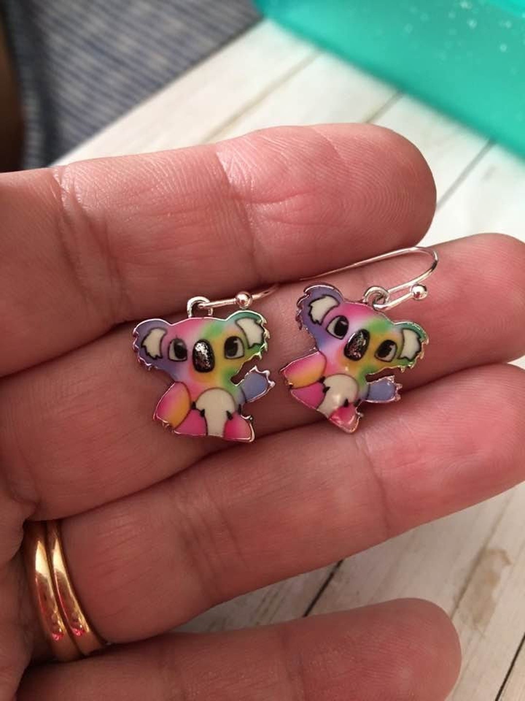 Colorful Koala Bear Earrings,rainbow Koala Bear Earrings,koala Jewelry ...