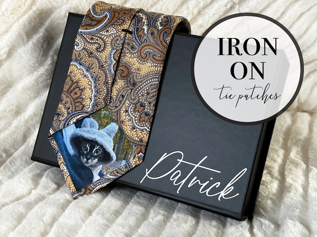 Custom Photo Tie Patch | Father of the Bride | Groom Gift | Iron on ...