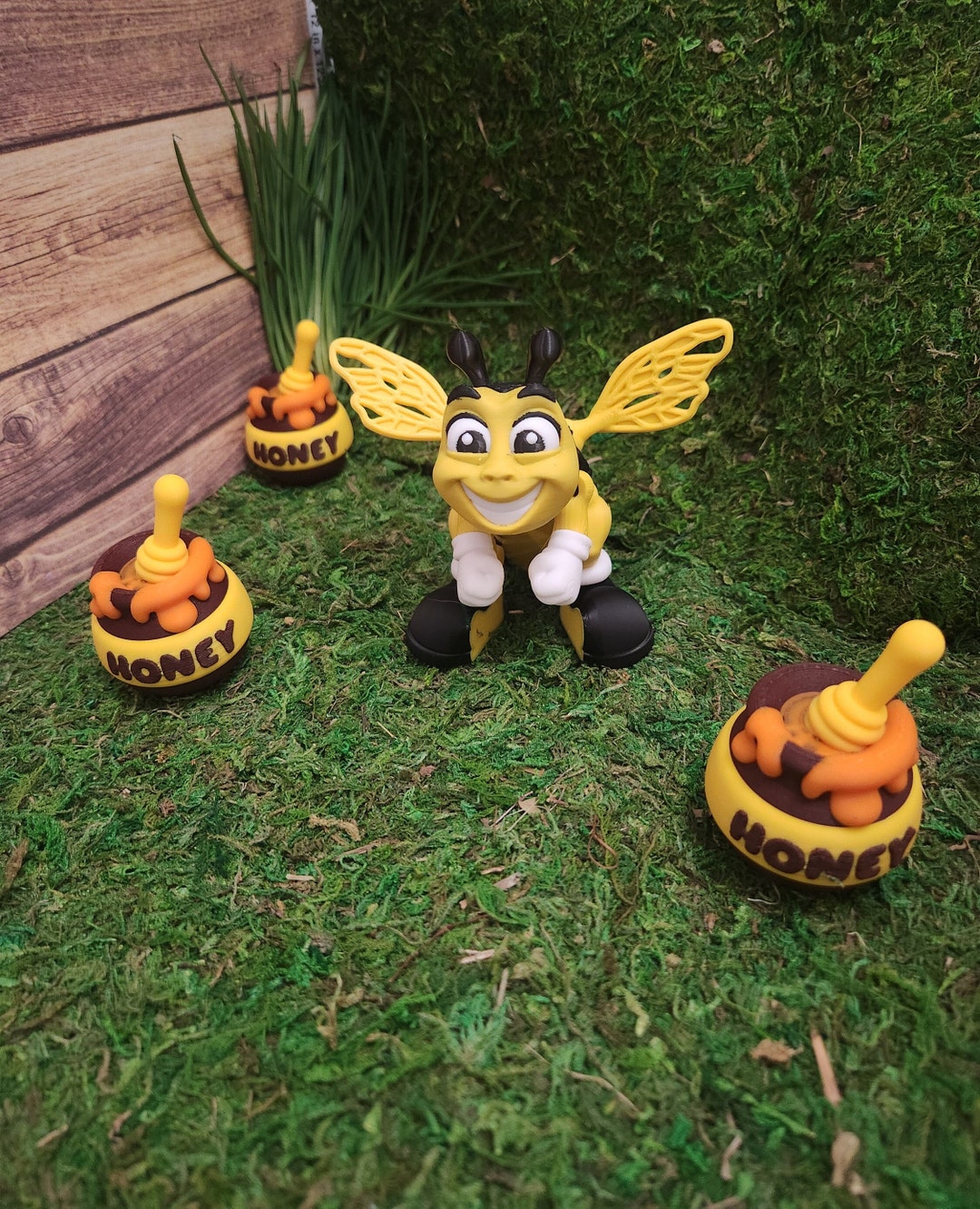 Bumble Bee 3D Printed Fidget Toy 3 Color Design Flexy Honey Bee Cute ...