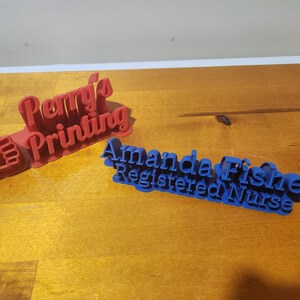Custom Desk Nameplate With Emoji – 3D Printed Office Name Sign ...