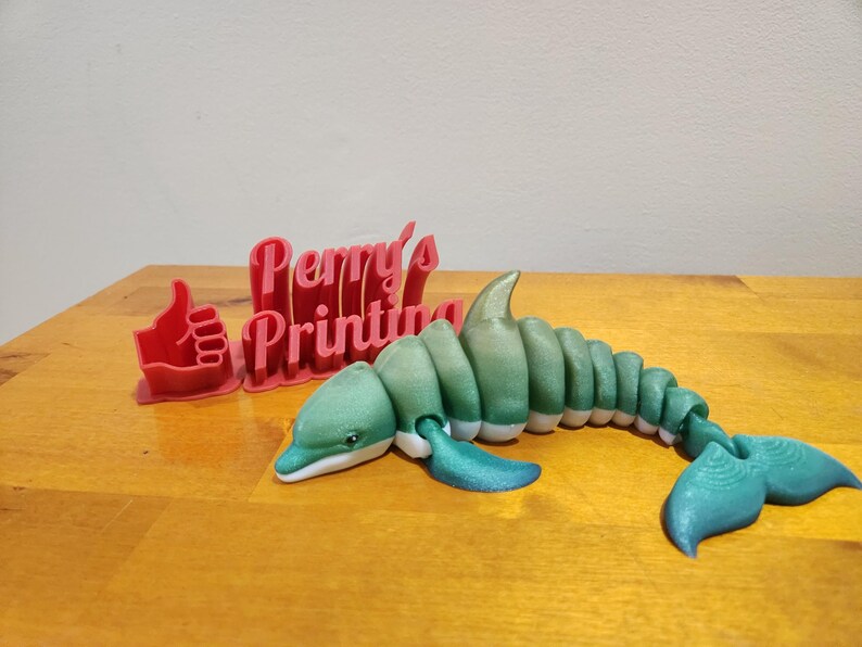 3D Printed Articulated Dolphin – Sparkle Fantasy Flexi Toy, Realistic ...