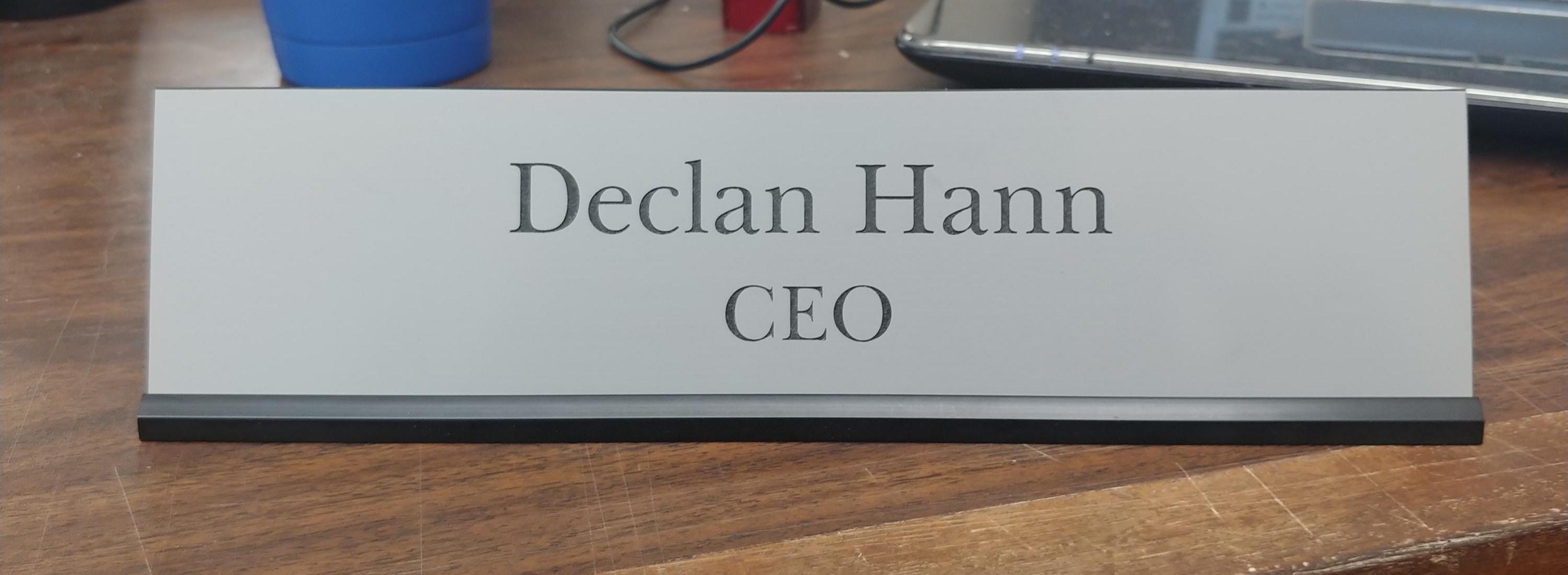 Custom Laser Engraved Name Plate - Customized 2x8 Office Desk Plaque ...