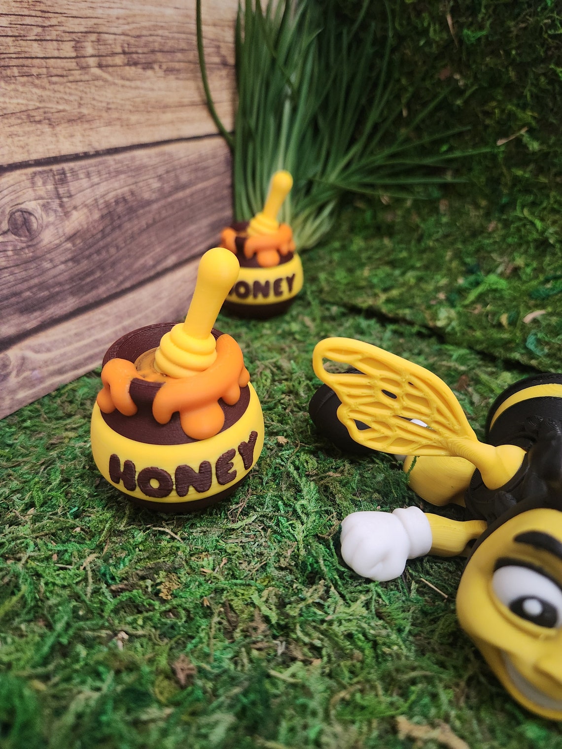 Bumble Bee 3D Printed Fidget Toy 3 Color Design Flexy Honey Bee Cute ...