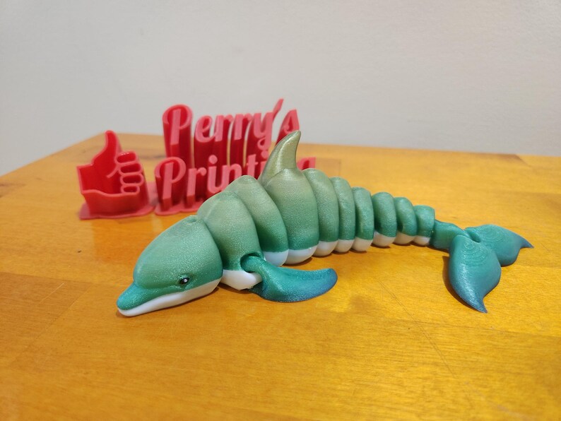 3D Printed Articulated Dolphin – Sparkle Fantasy Flexi Toy, Realistic ...