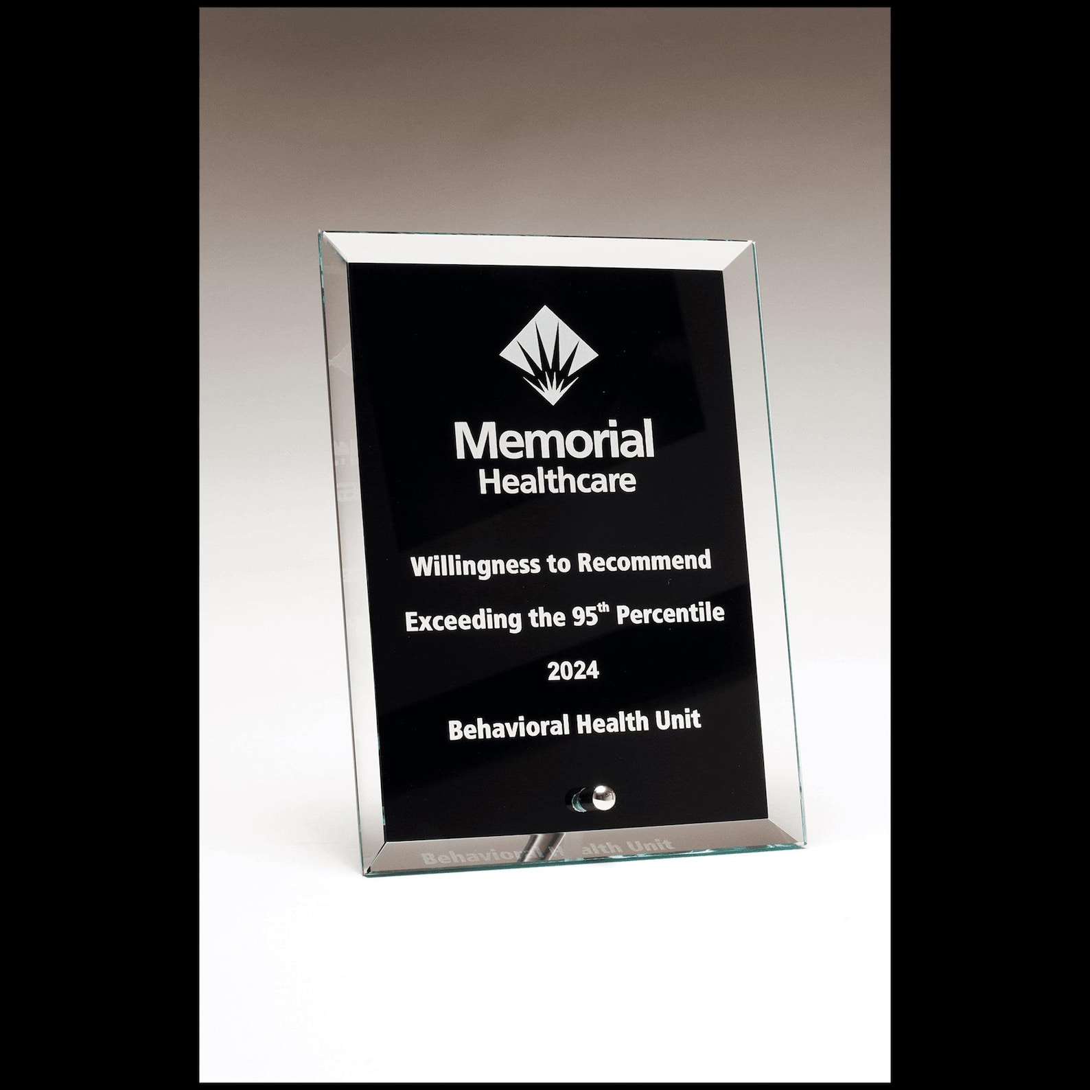 Elegant Clear Glass Award With Beveled Edge - Perfect for Recognition ...