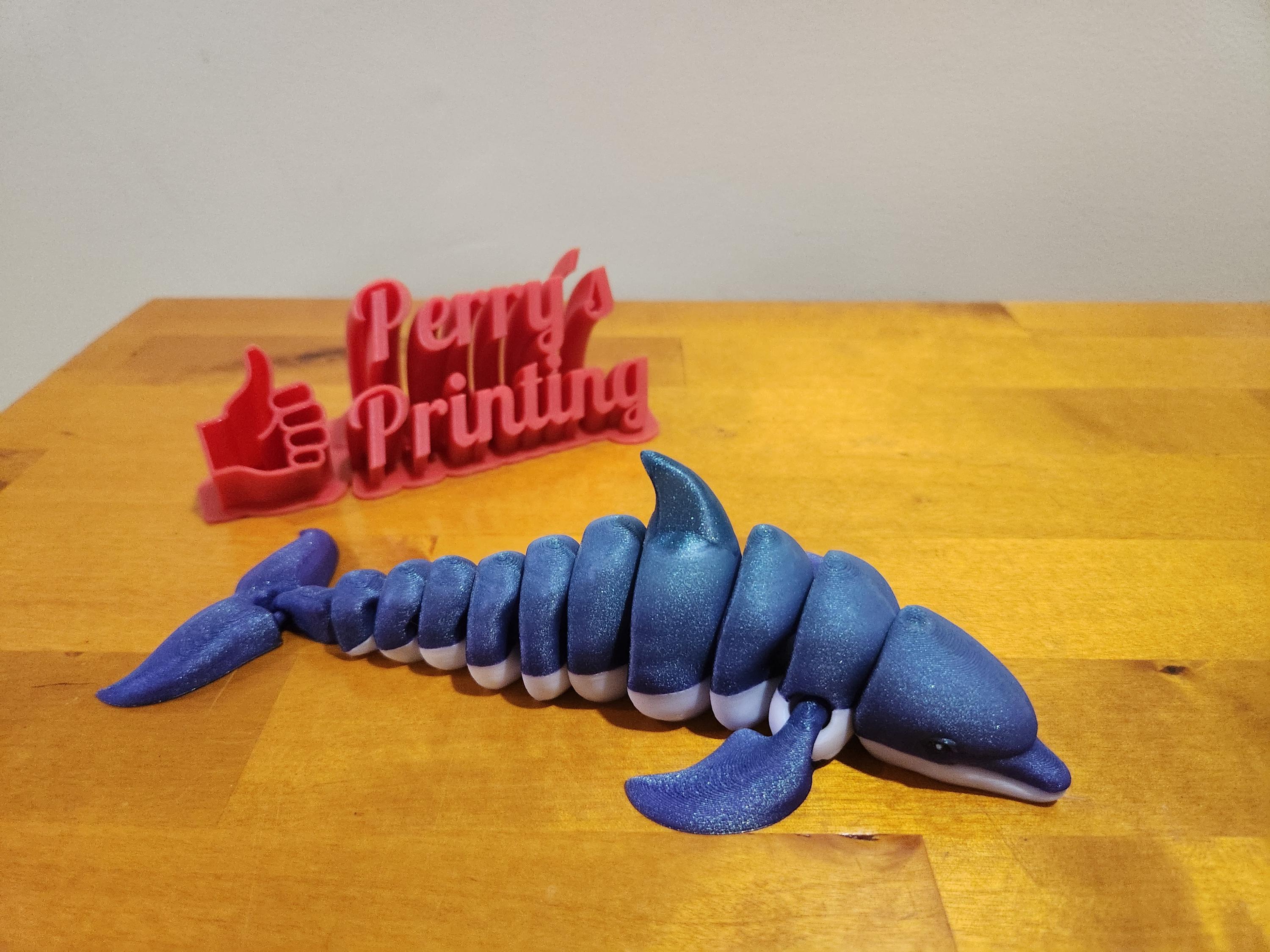 3D Printed Articulated Dolphin – Sparkle Fantasy Flexi Toy, Realistic ...