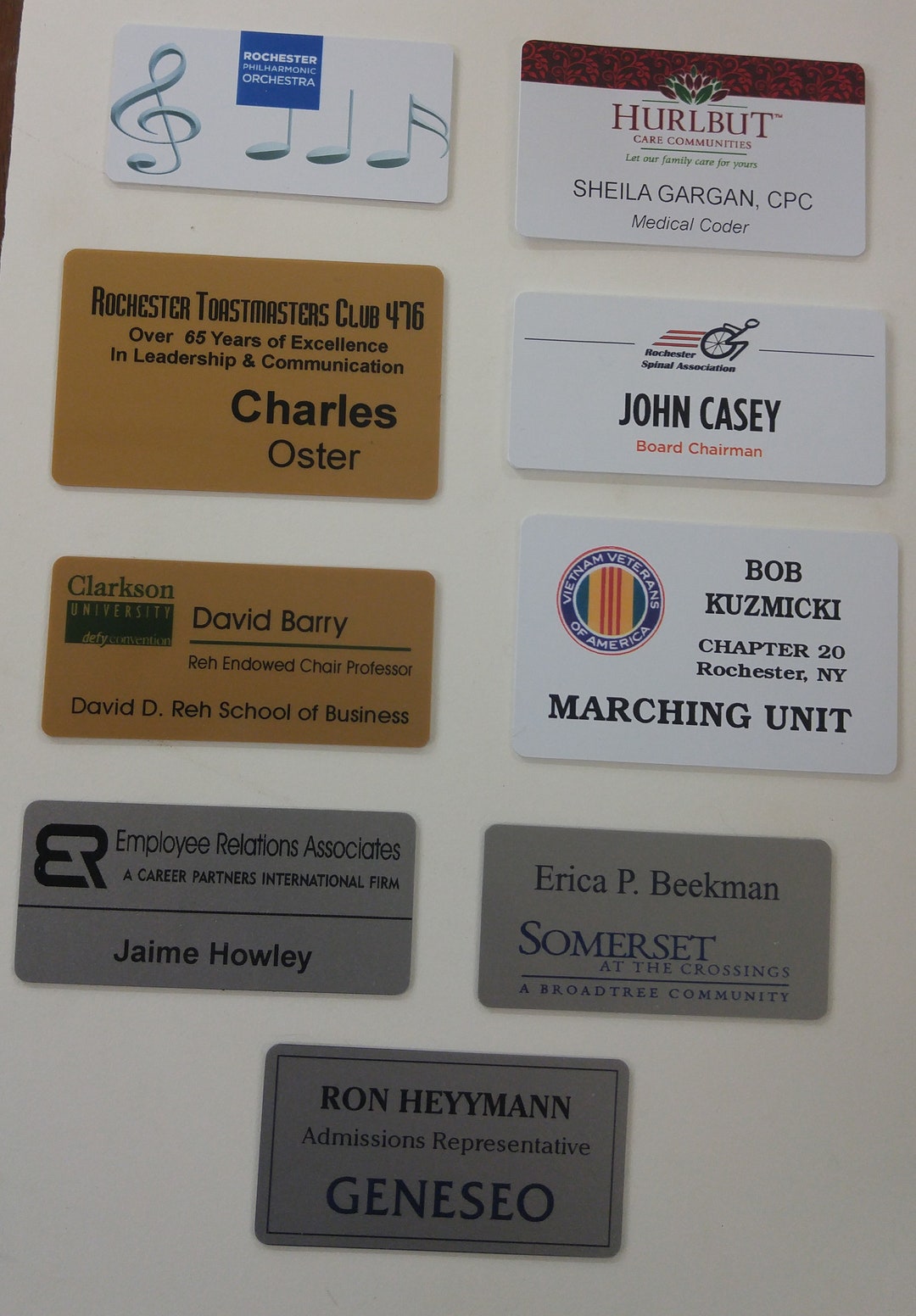 1.75" X 3" Sublimated Name Badge - Full Color - Personalized - Office ...