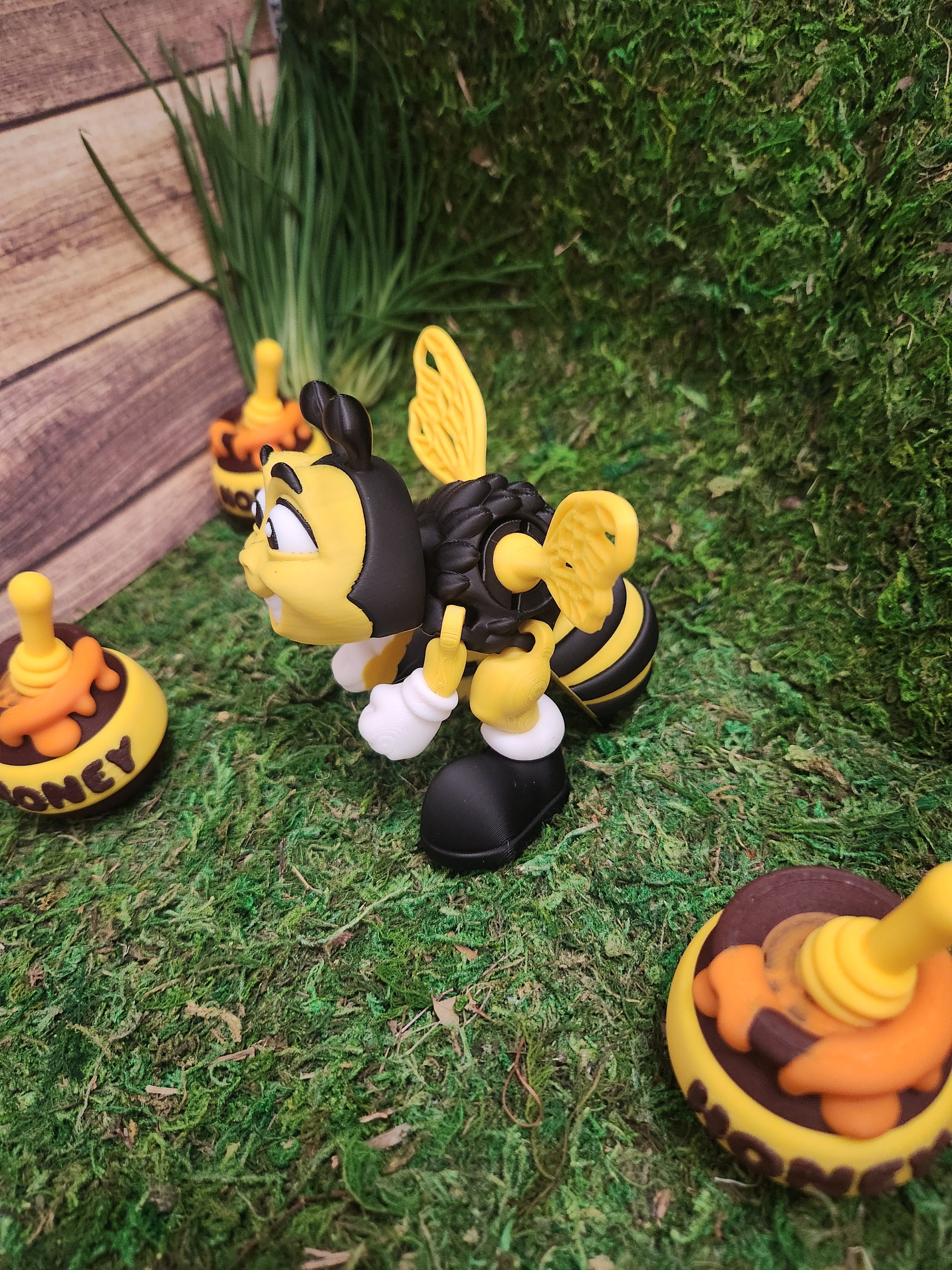 Bumble Bee 3D Printed Fidget Toy 3 Color Design Flexy Honey Bee Cute ...