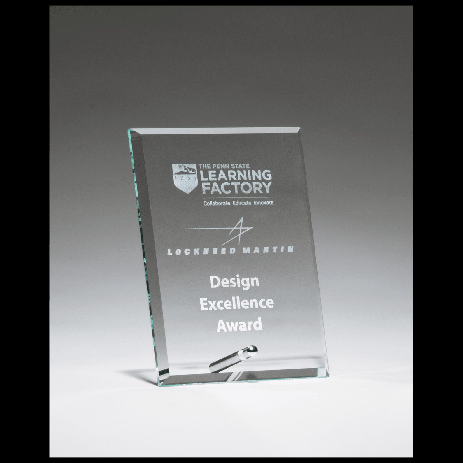 Elegant Clear Glass Award With Beveled Edge - Perfect for Recognition ...
