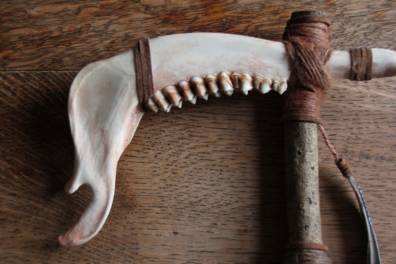 Native American inspired Bone Tomahawk display piece | Etsy