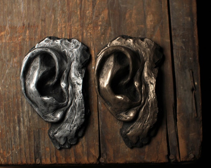 Corpse Ear Sculpture Study. Bronze or Aluminium Metal Powder Cast. Fine ...