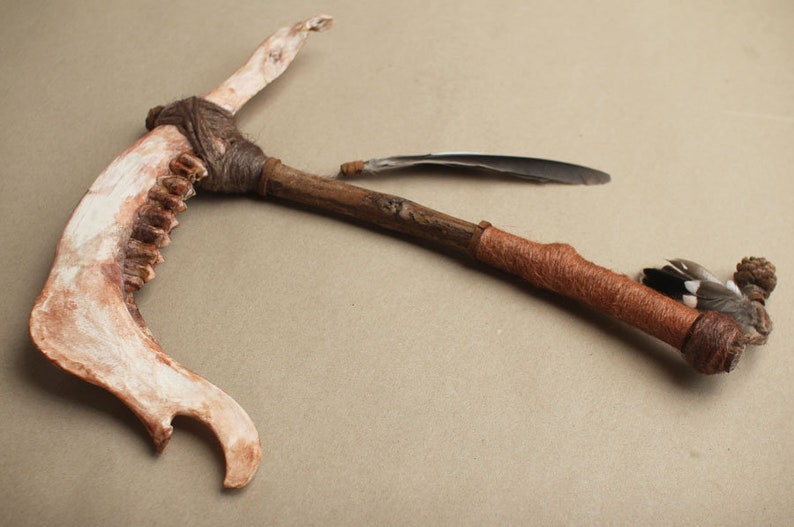 Native American Inspired Bone Tomahawk Display Piece - Etsy