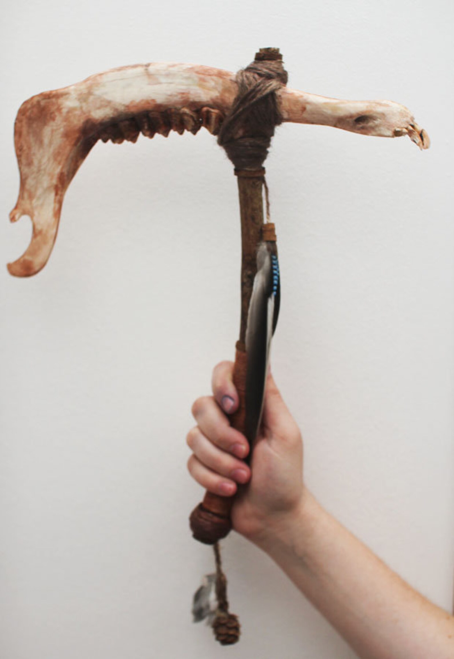 Native American Inspired Bone Tomahawk Display Piece - Etsy