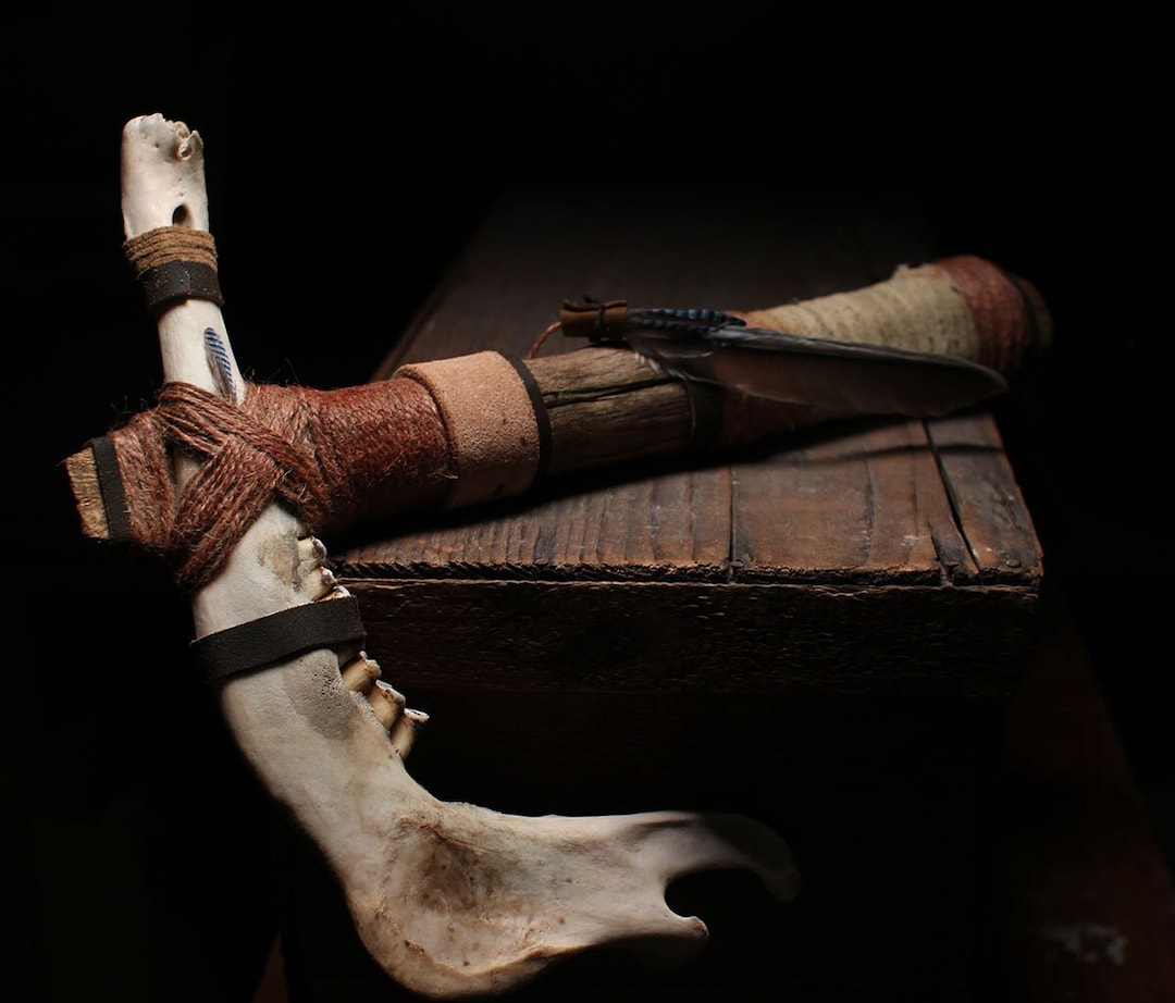 Native American Inspired Bone Tomahawk - Display Piece - Macabre ...