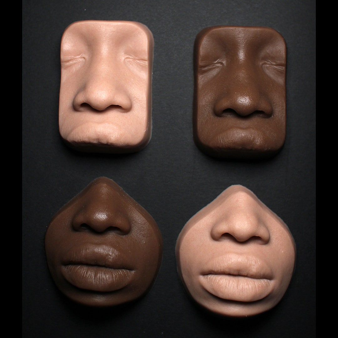 Silicone Prosthetic Nose/lip Section Model - Piercing Training ...