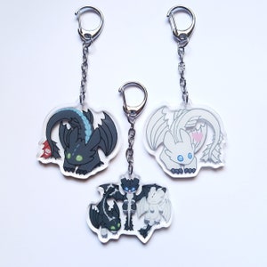 Toothless Charm - Light Fury Charm - Night Lights Charms - How to Train ...