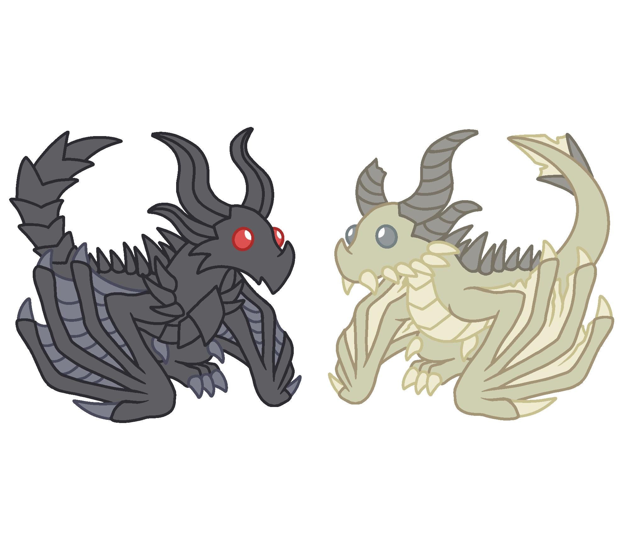 Skyrim Dragon Stickers - Alduin - Paarthurnax - Skyrim Stickers ...