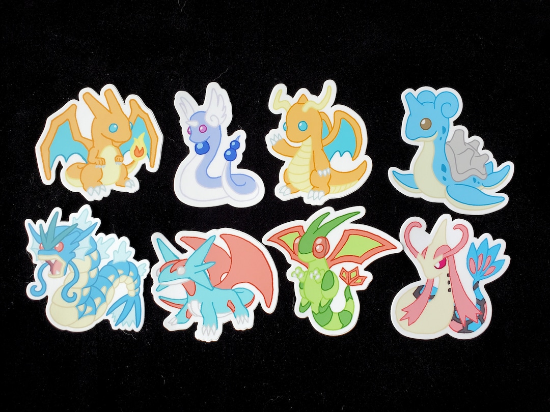Pokemon Generation 1-3 Stickers - Charizard - Dragonair - Dragonite ...
