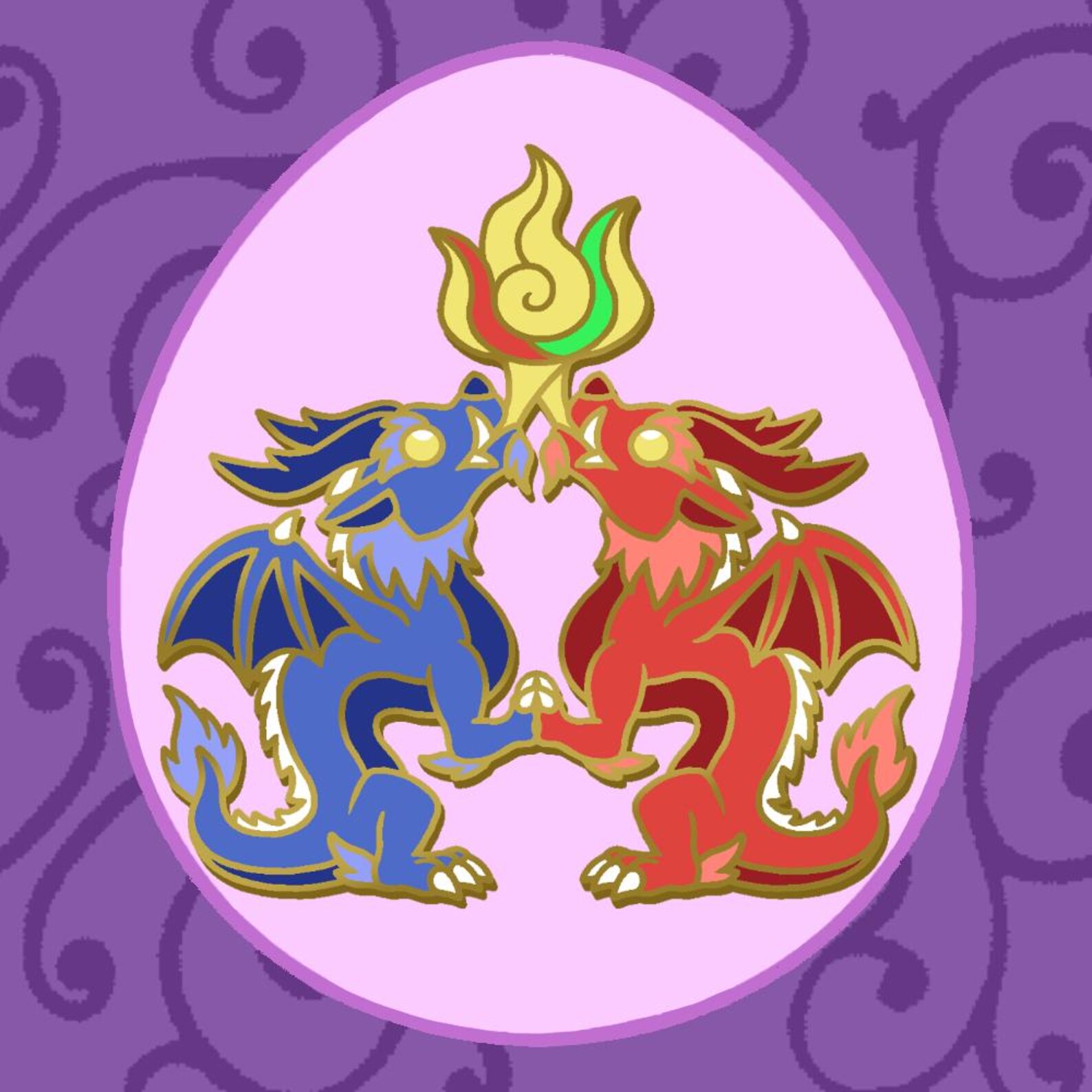 Avatar the Last Airbender Pin - Red Dragon Pin - Blue Dragon Pin ...