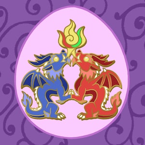 Avatar the Last Airbender Pin - Red Dragon Pin - Blue Dragon Pin ...