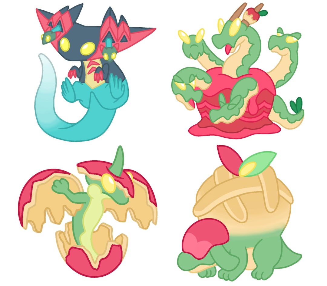 Pokemon Sword and Shield Dragon Charms - Generation VIII - Hydrapple ...