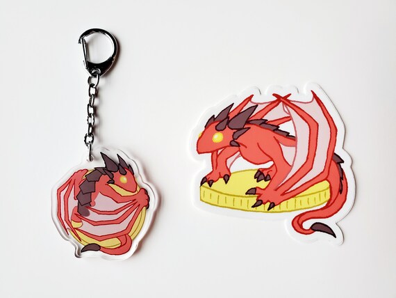 Smaug Charm Smaug Sticker the Hobbit Charm Acrylic Charm | Etsy