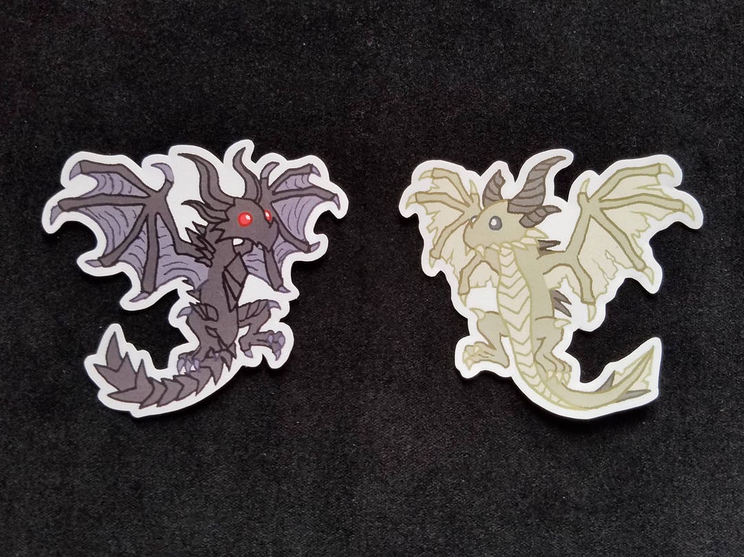 Skyrim Dragon Stickers - Alduin - Paarthurnax - Skyrim Stickers ...