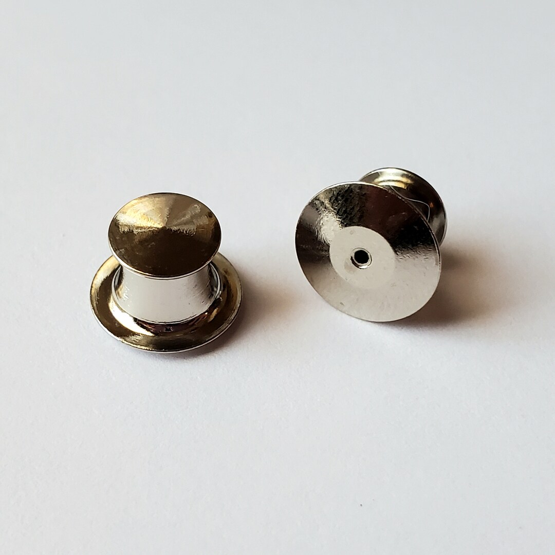 Locking Pin Backs Upgrade - Pin Clasp - Silver Pin Back - Gold Pin Back ...