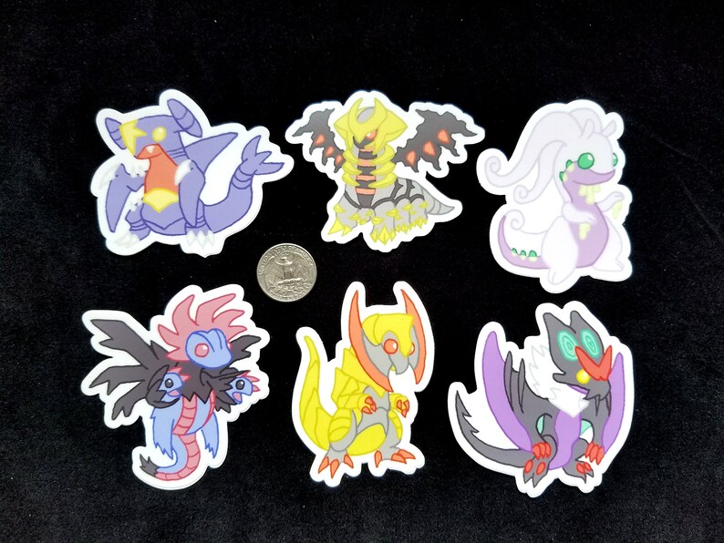 Pokemon Generations 4-7 Sticker Garchomp Giratina Goodra | Etsy