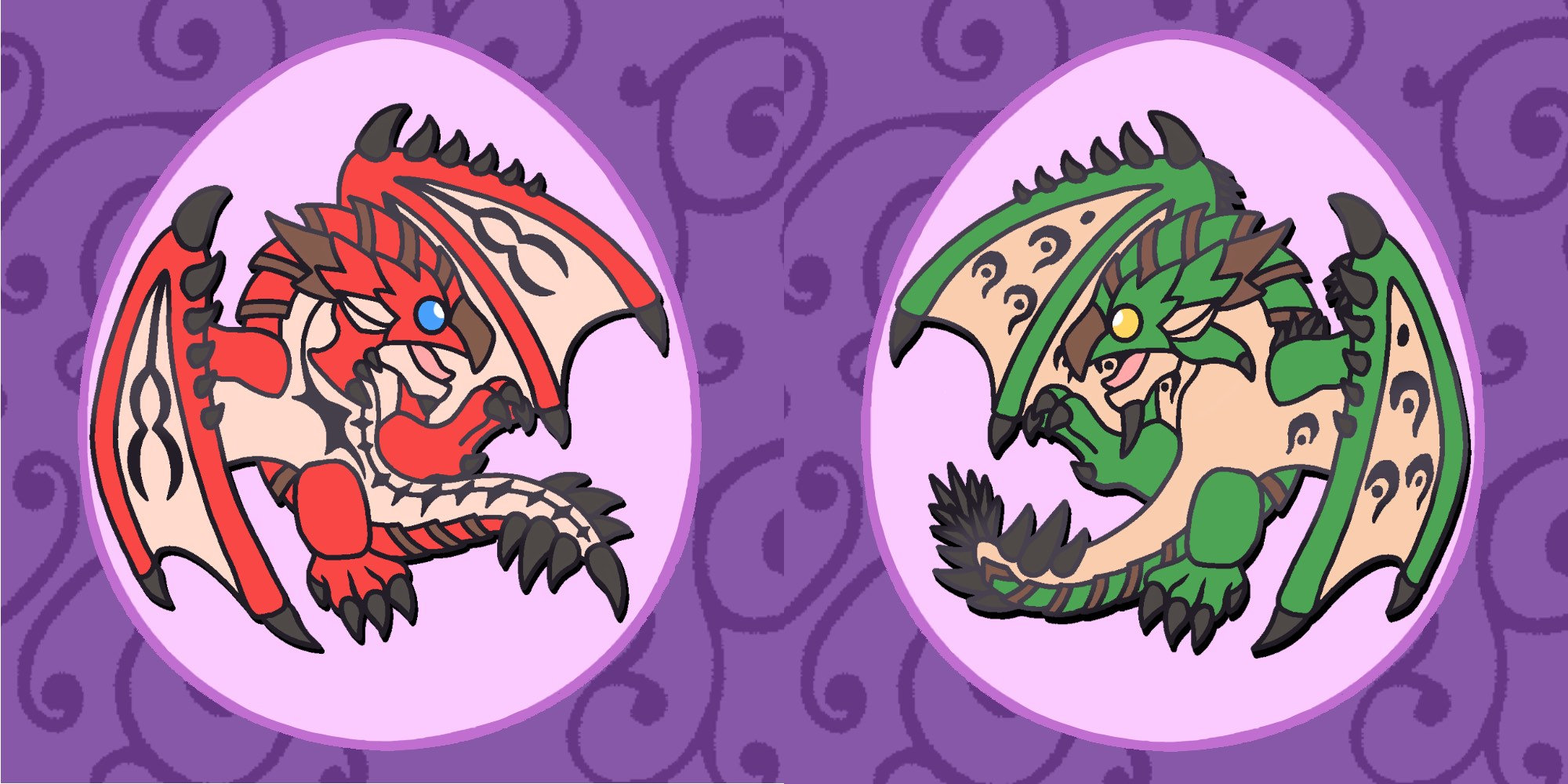 Rathian And Rathalos