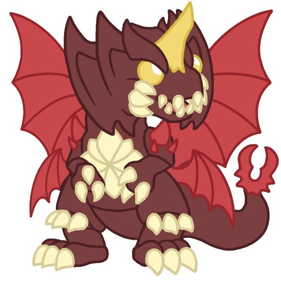 Chibi King Ghidorah Vinyl Matte Sticker Stickers, Labels & Tags ...