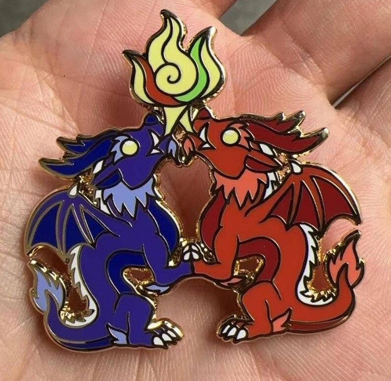 Avatar the Last Airbender Pin - Red Dragon Pin - Blue Dragon Pin ...