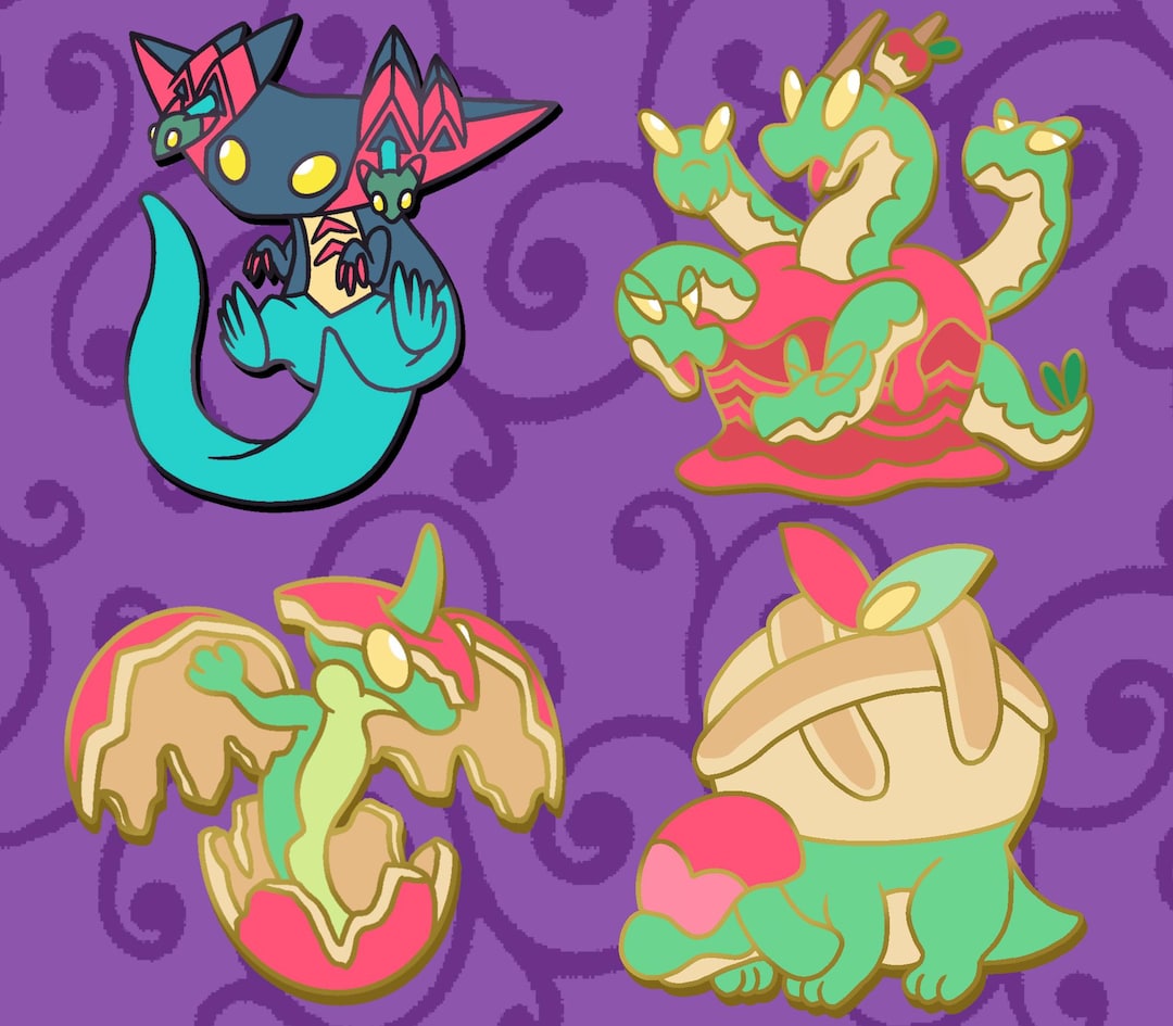 Pokemon Sword and Shield Dragon Pins - Generation VIII - Hydrapple ...