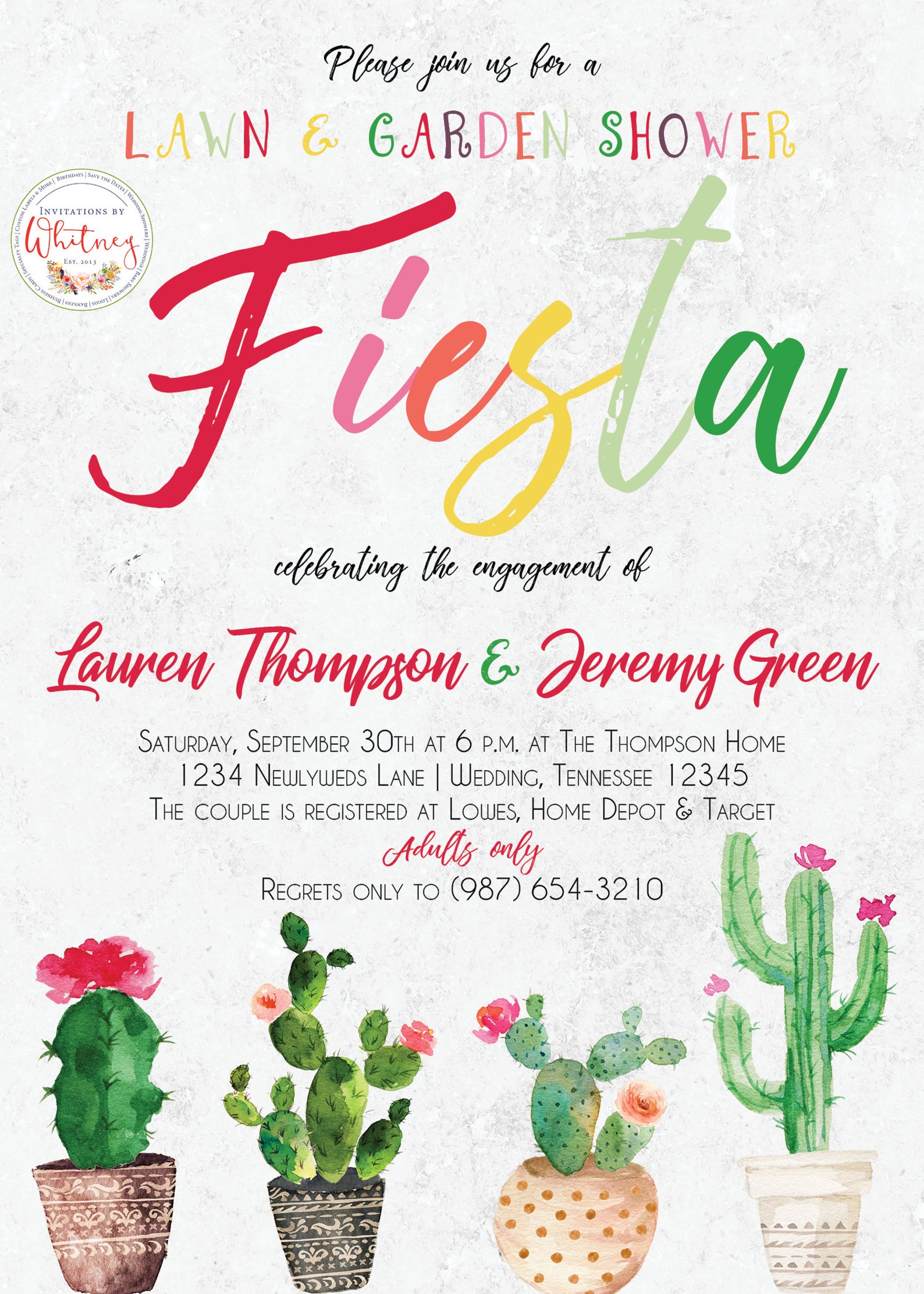 Fiesta Wedding Shower, Couples Fiesta Shower Invitation, Wedding Shower ...