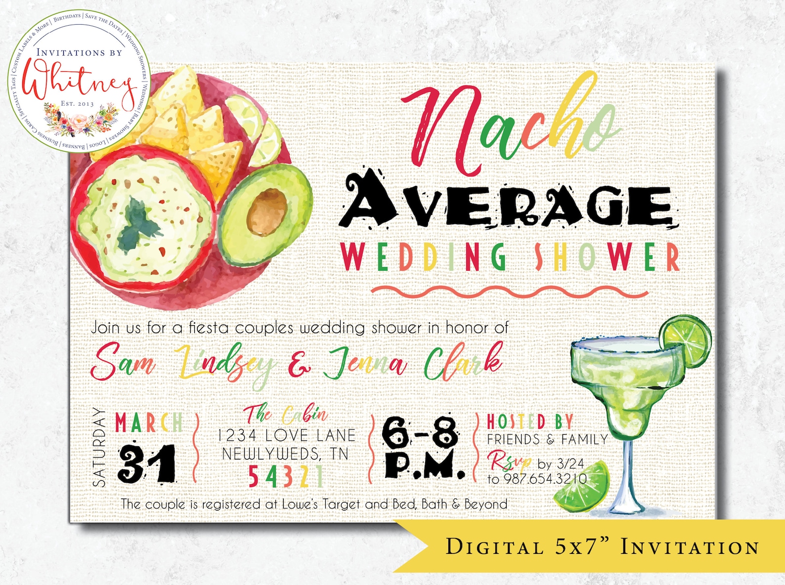 Nacho Average Invitation Taco Wedding Shower Invitation - Etsy