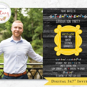 Friends Graduation Invitation, Friends TV Show Invitation, Graduation ...