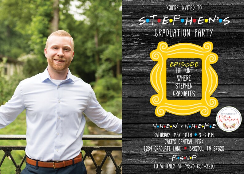 Friends Graduation Invitation Friends TV Show Invitation - Etsy
