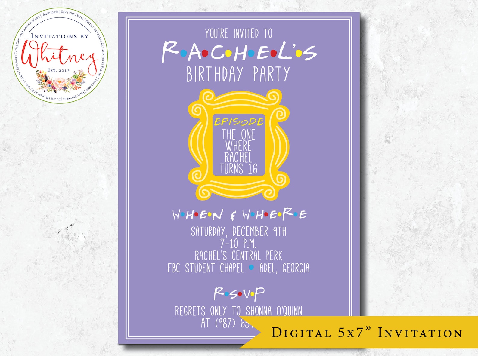 Friends Birthday Party Invitation Friends Invitation Friends - Etsy