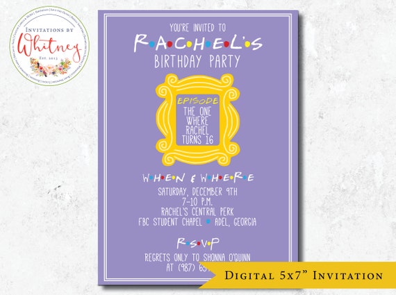Friends Birthday Party Invitation Friends Invitation Friends | Etsy