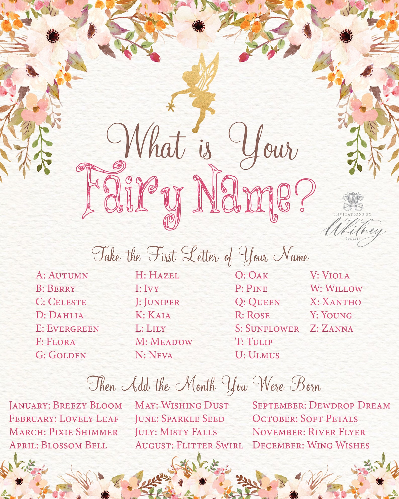 What is Your Fairy Name Fairy Activity Sheet Fairy Name - Etsy What is Your Fairy Name Fairy Activity Sheet Fairy Name - Etsy