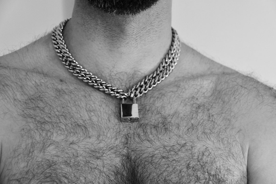 NEW Double Chain Necklace "double Lock" Bdsm for Men - Etsy