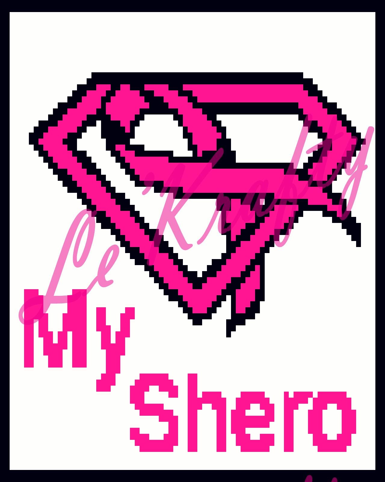 Instant Download My Shero Superwoman Awareness Pillow Crochet Graph ...