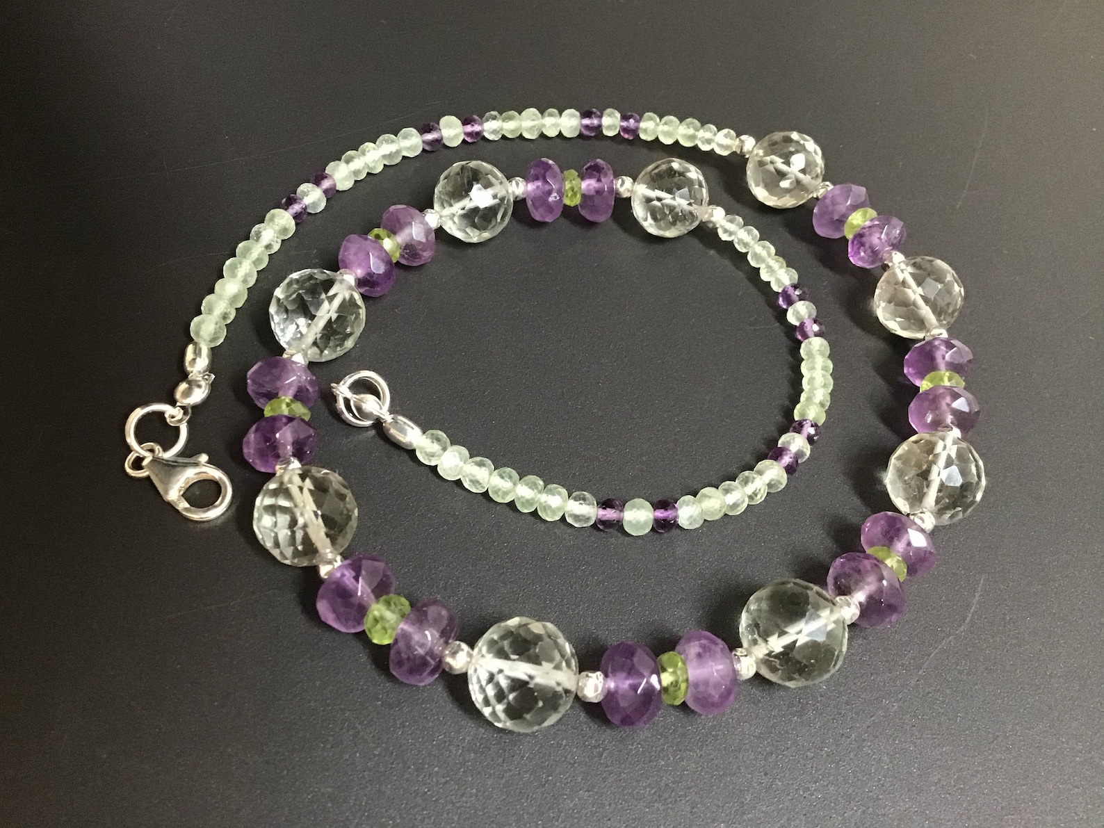 Prasiolite Purple Amethyst Peridot and Prehnite Gem Bead - Etsy Canada