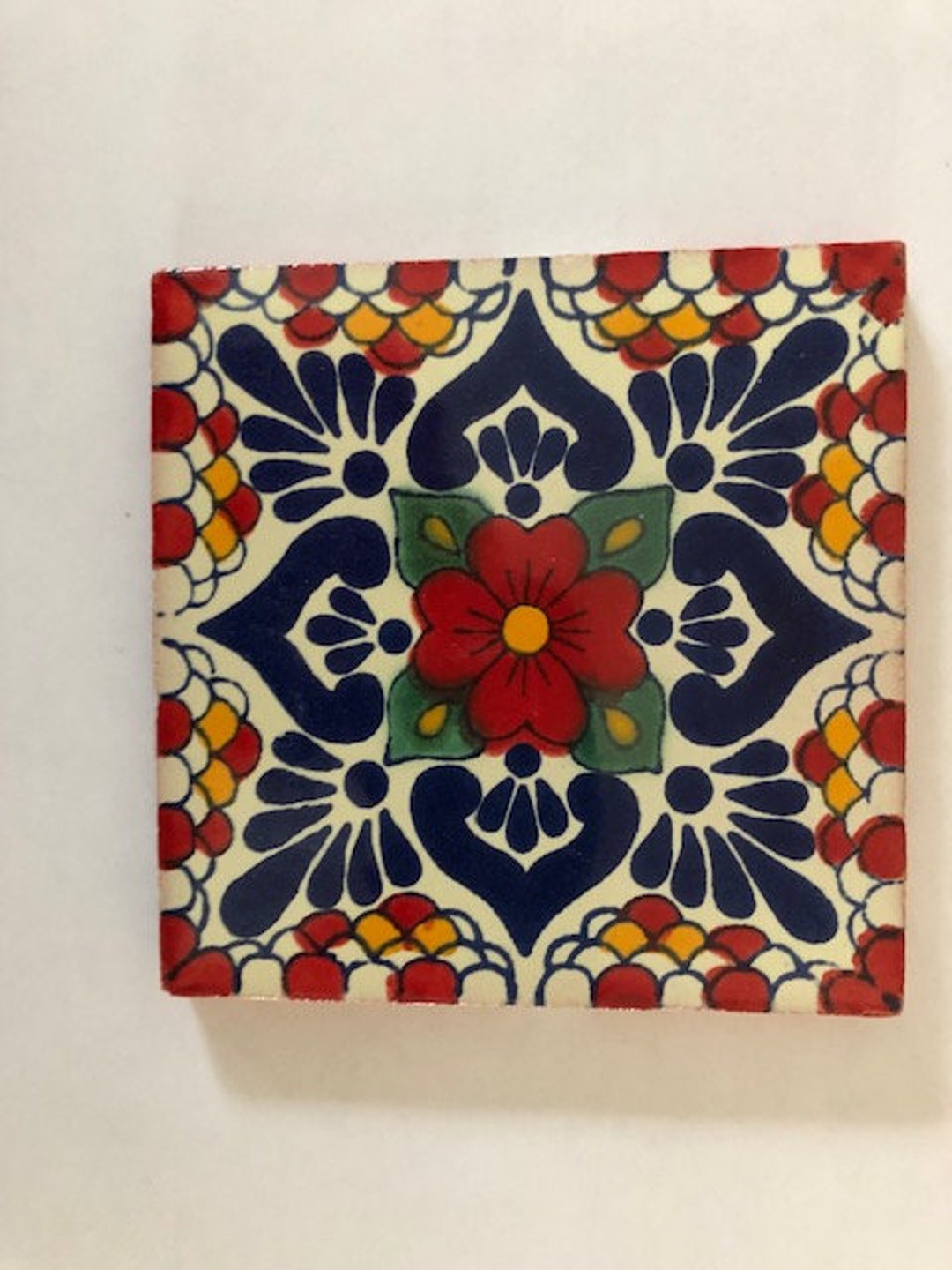 Handcrafted 4 Mexican Talavera 4x4 Tile Coasters - Etsy