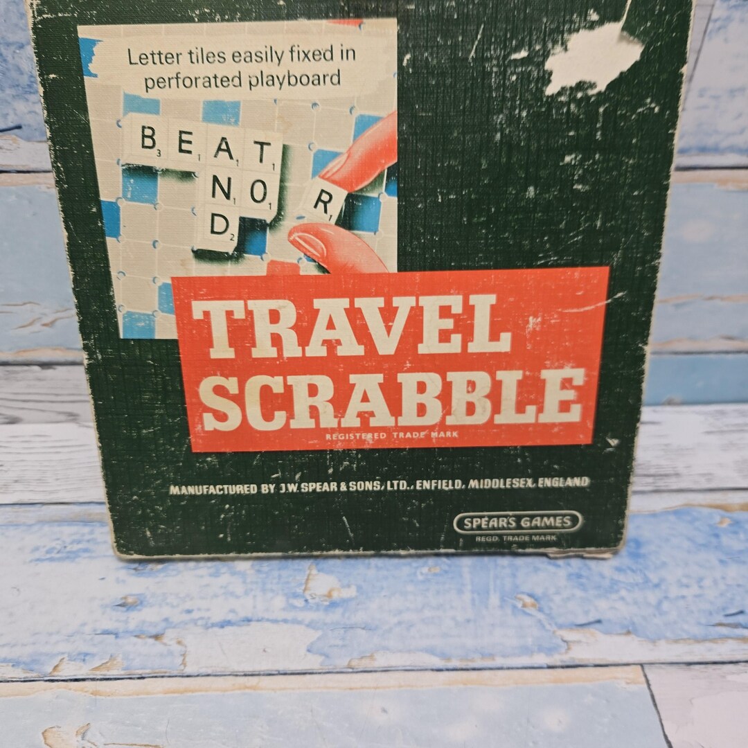 Vintage Travel Scrabble in Box by Spear's Games Complete 1960 - Etsy
