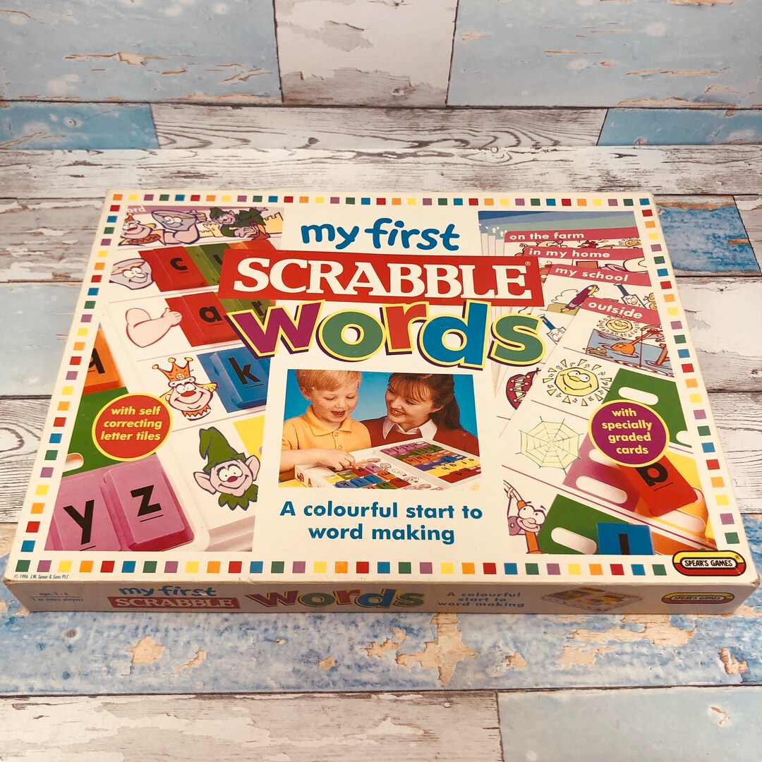 Vintage My First Scrabble Words Board Game 1993 Spears Games Family Fun ...