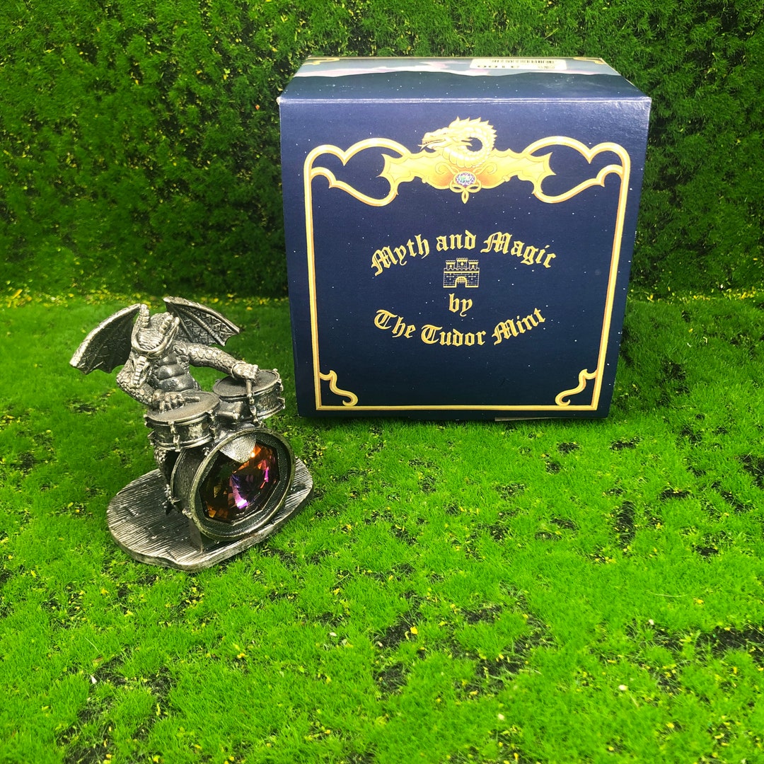 Tudor Mint Myth & Magic Pewter Dragon 3166 Lets Go Man by Mark Locker ...