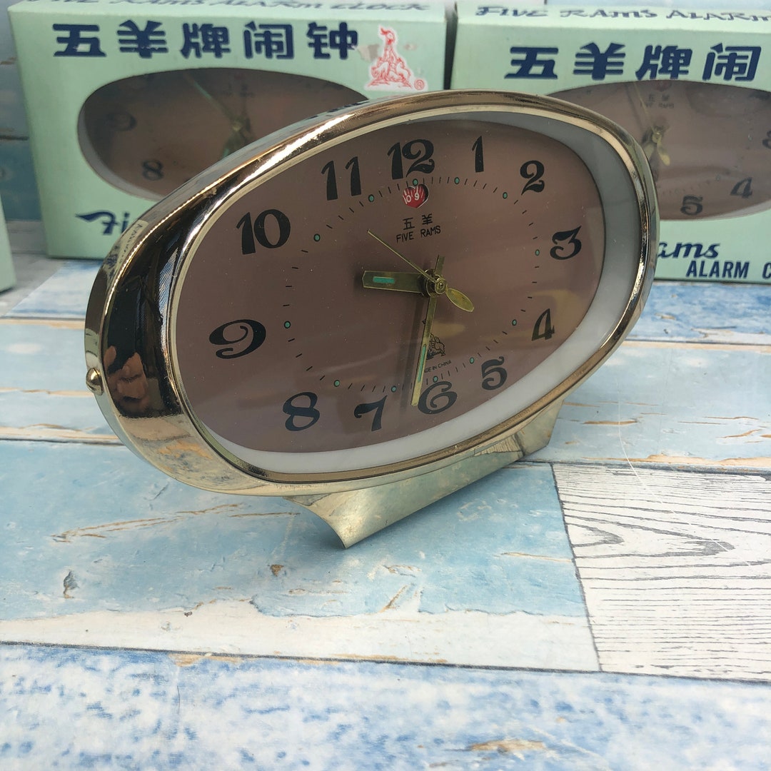 Five Rams Retro Oval Alarm Clock: Vintage Desk Decor - Etsy