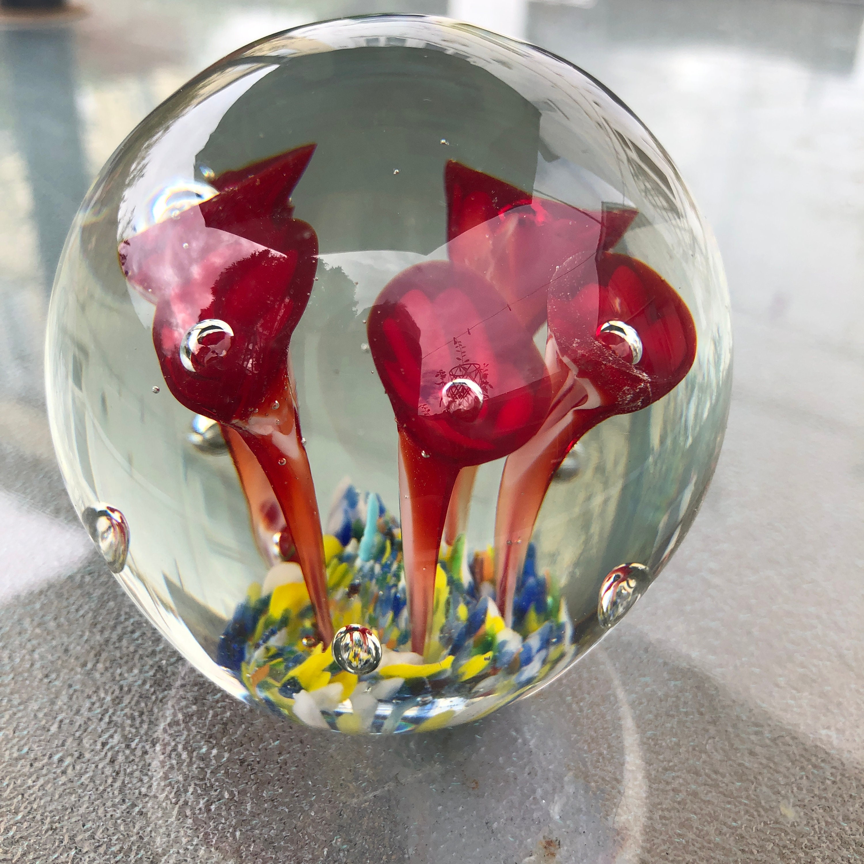 Decorative Glass Paperweight Bubbles Emerging From A Sea Coral - Etsy